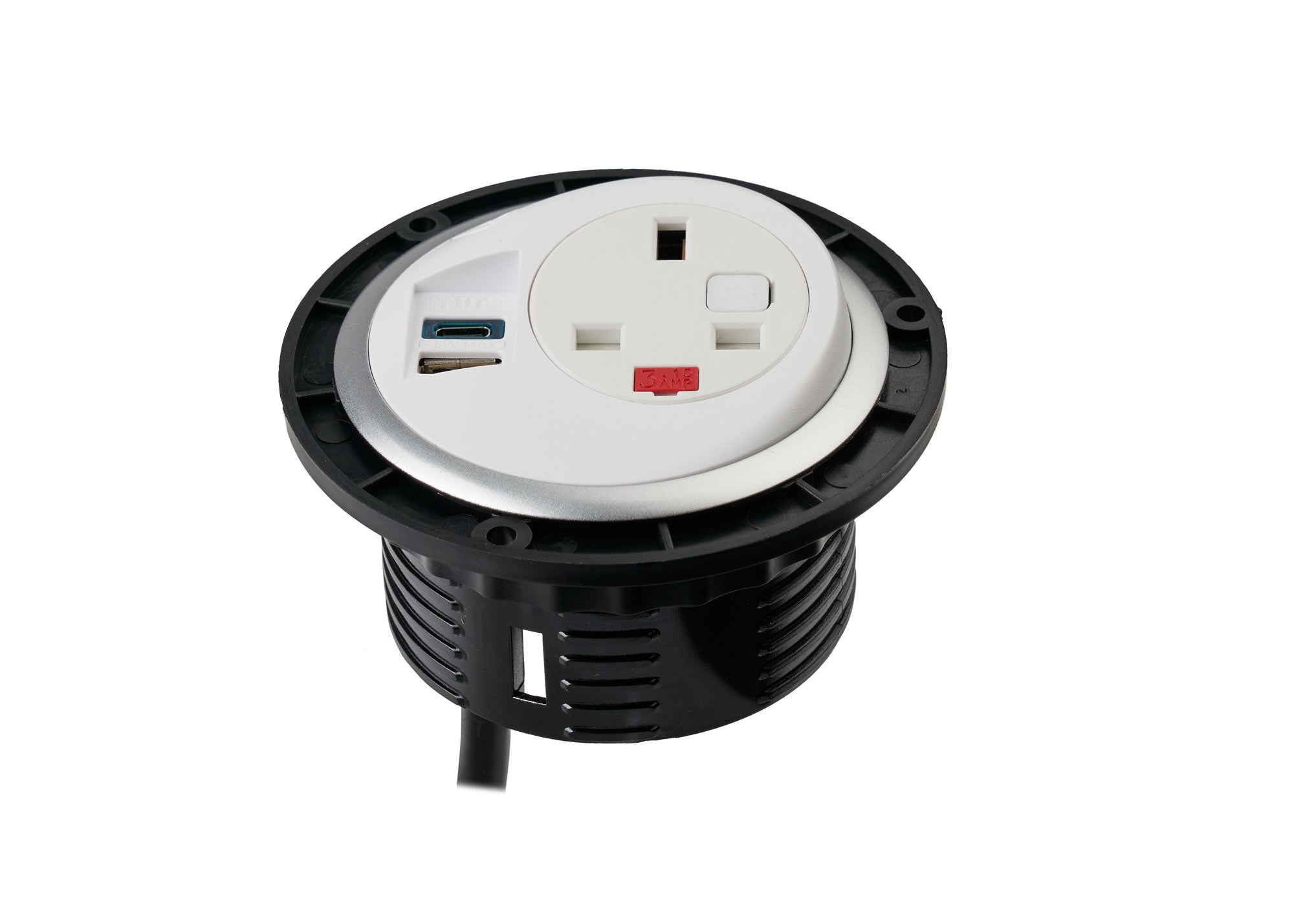 OE PixelTUF White In-Surface Unit | UK 13A Socket, USB A & USB-C Fast ...